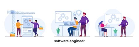 Premium Vector Software Engineer Development Software Programming