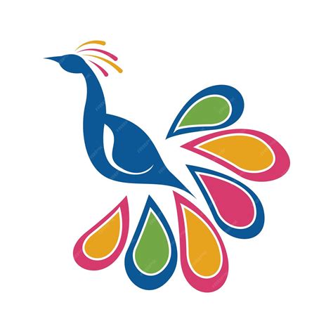 Premium Vector Peacock Icon Logo Illustration Design