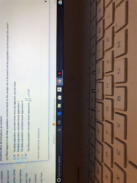 Solved Determine The Finite Population Correction Factor For