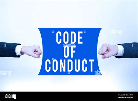 Writing Displaying Text Code Of Conduct Conceptual Photo Set Of