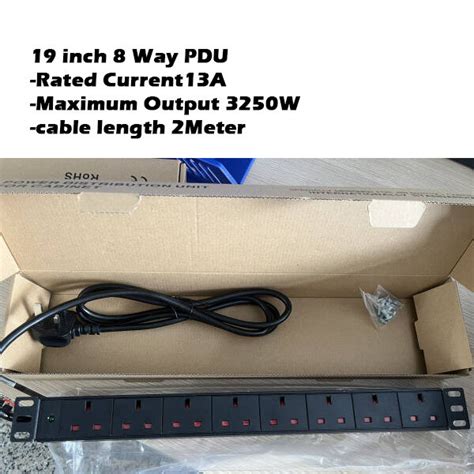 13a Server Rack Extension Socket Power Distribution Unit Rackmount Pdu 6 Output Socket Power