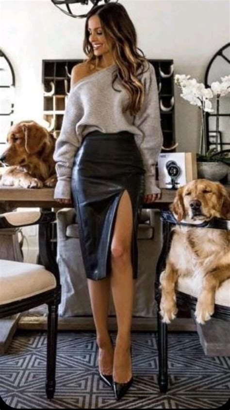 24 Leather Skirt Outfits Which Are Professional And Classy Artofit