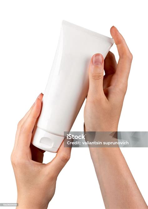 크림 튜브 모형 빈 미용 화장품 흰색에 고립된 손에 보습 모형 분무에 대한 스톡 사진 및 기타 이미지 분무 인간 손 털 Istock