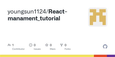 Github Youngsun1124react Manamenttutorial