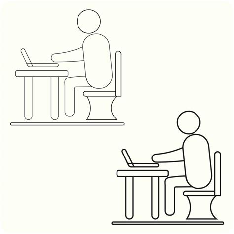 Man Icon With Computer Vector Image Eps Vector Art At Vecteezy