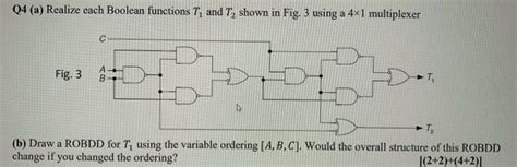 Solved Q a Realize each Boolean functions T₁ and T₂ shown Chegg