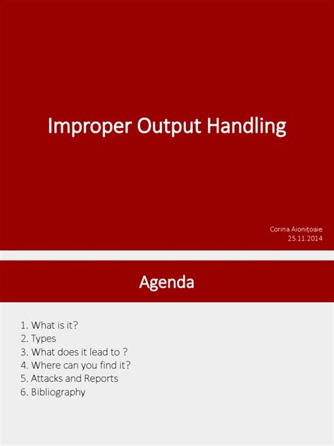 Pdf Corina Aionitoaie Improper Output Handling Dokumentips