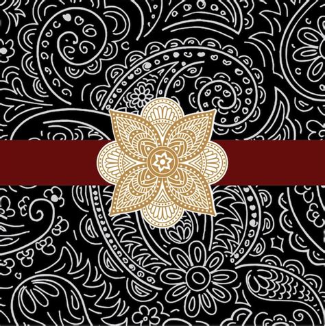 Premium Vector Ornamental Black Seamless Pattern