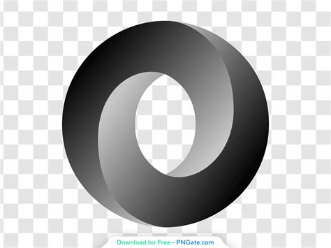 Json Monochrome Black White 3d Logo Free Png Pngate