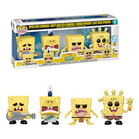 Animation Spongebob Squarepants 4pack Ripped Pants Spongebob