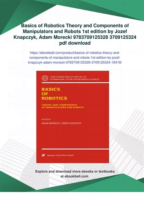 Summary Basics Of Robotics Theory And Components Of Manipulators And