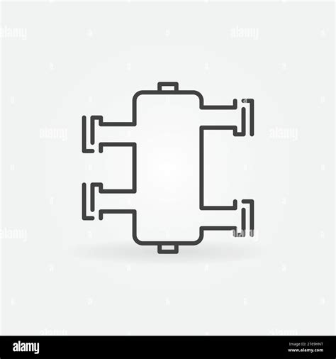 Hydraulic Separator Vector Concept Icon Or Symbol In Thin Line Style