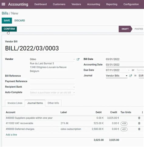 Deferred Expense Atau Prepaid Expense Pada Accounting Odoo ERP PT Proweb Indonesia