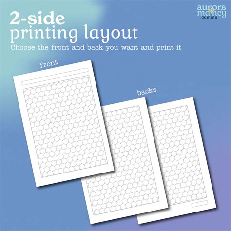 Printable Hex Grid Paper Digital Paper Template A5 Download Pdf Etsy