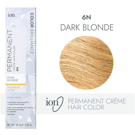 Ion 6n Dark Blonde Permanent Creme Hair Color Yellow 2 05 Oz