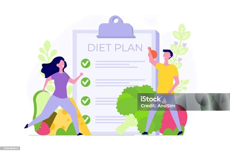 다이어트 계획 일정 체크리스트 개념입니다 벡터 일러스트 레이 션 가냘픈에 대한 스톡 벡터 아트 및 기타 이미지 가냘픈