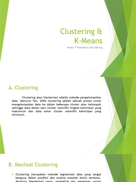 New Modul 7 Clustering And K Means Pdf
