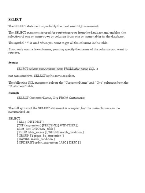 5select With All Clause New Pdf Software Engineering Databases