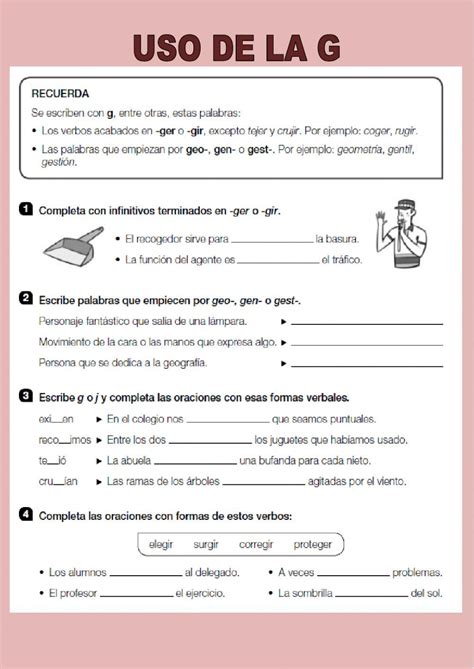 Uso De La G Y La J Interactive Worksheet En 2025 Carpetas De