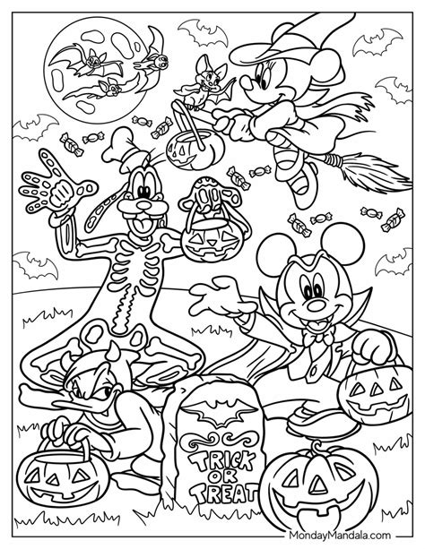 Free Printable Mickey Mouse Halloween Coloring Pages Totally Free