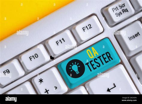 Conceptual Hand Writing Showing Qa Tester Concept Meaning Quality