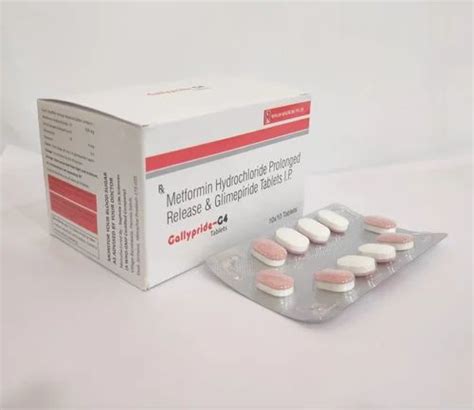 Metformin Hydrochloride Prolonged Release And Glimepiride Tablets Ip At Rs 890 Box