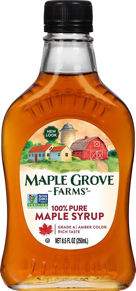 Maple Grove Farms Organic Pure Maple Syrup Grade A Amber