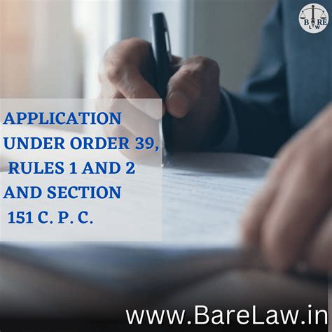 Application Under Order 39 Rules 1 And 2 And Section 151 C P C