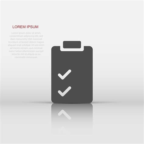Premium Vector Document Checklist Icon In Flat Style Report Vector Illustration On White