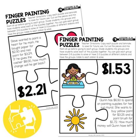 Lucky To Learn Math Two Step Subtraction Money Word Problems Lesson