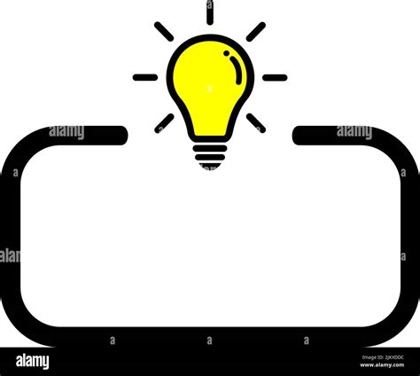 Yellow And Black Light Bulb Idea Concept Icon Stock Vector Image And Art Alamy