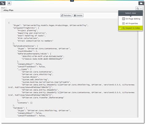Inspect In Index For Episerver Find Optimizely Developer Commun