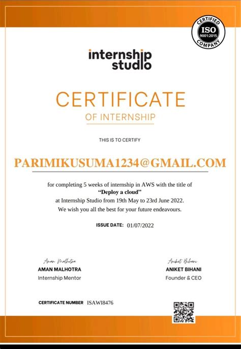 kusuma parimi on linkedin internship aws cloud future