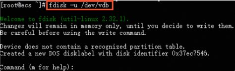 Initialize A Data Disk Whose Size Does Not Exceed 2 Tib On A Linux Instance Elastic Compute