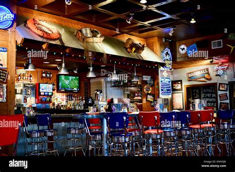 Bubba Gump Shrimp Company Restaurant Interior Baltimore Md Usa Stock