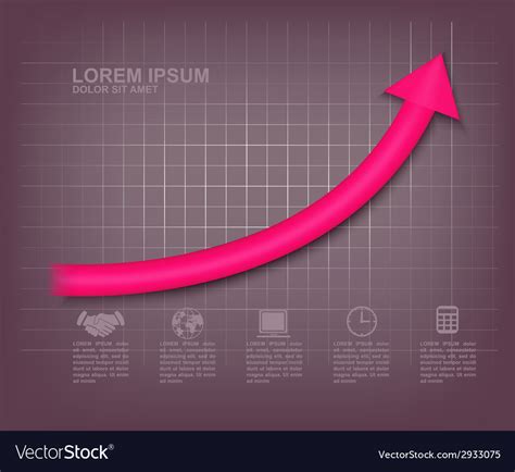 Arrow Up Graph Royalty Free Vector Image Vectorstock