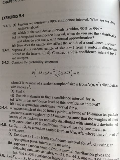 Solved A Suppose We Construct A 99 Confidence Interval