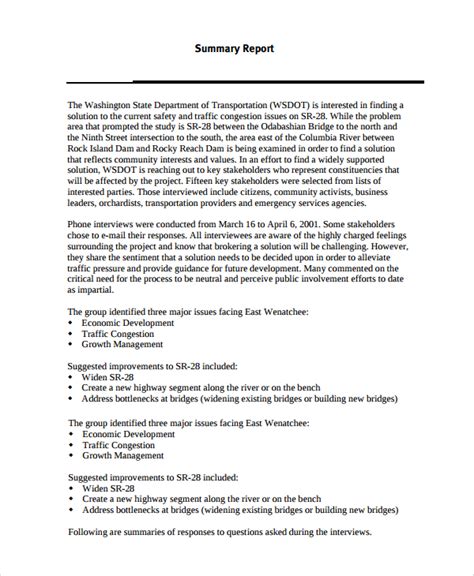 Interview Report Template