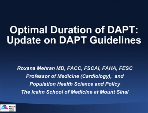 Optimal Duration Of Dapt Update On Dapt Guidelines Optimal Duration Of Dapt Update On Dapt Guidelines