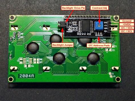 Lcd2004 20x4 I2c Blue Lcd Display Protosupplies