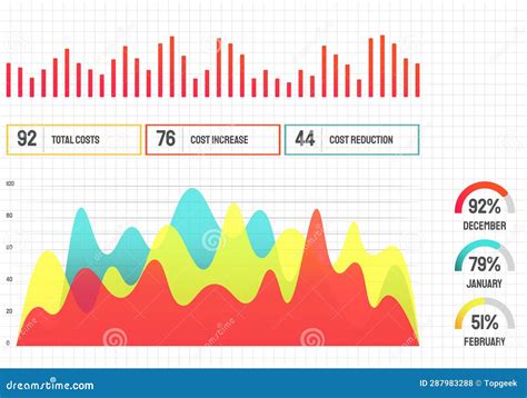 Business Infographic Dynamics Diagrams Parabolas Geometric Shapes Interactive Data Graph