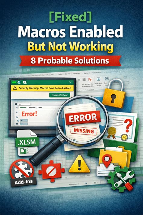 Fixed Macros Enabled But Not Working 8 Probable Solutions Excel