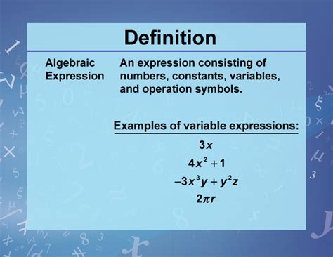 What Is Algebraic Equation In Math Definition Tessshebaylo