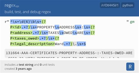 regex101 build test and debug regex