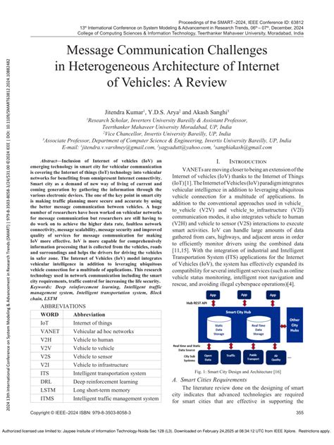 Pdf Message Communication Challenges In Heterogeneous Architecture Of Internet Of Vehicles A