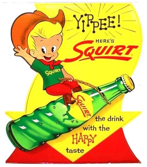 1960s Squirt Soda Cardboard Display Rvintageads