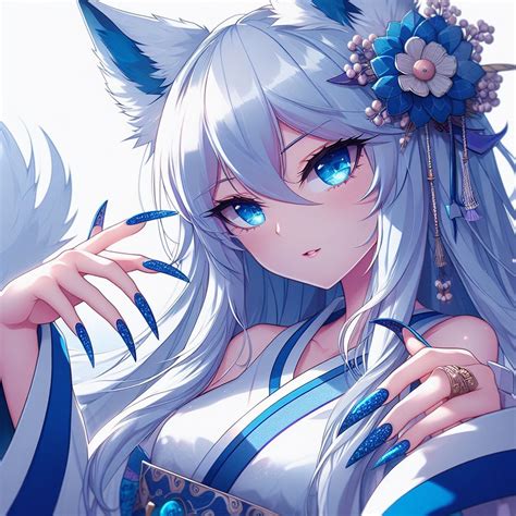 Blue Wolf Girl By Lunaranimeempire On Deviantart
