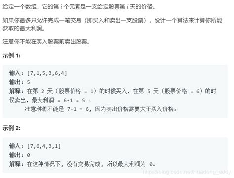 Leetcode 买卖股票的最佳时机 Csdn博客