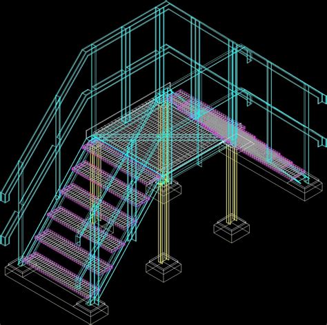 Catwalk Structure 3d Dwg Model For Autocad • Designscad
