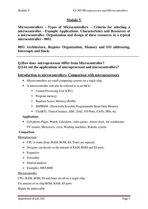 Solution Microprocessors And Microcontrollers Types Selection Criteria
